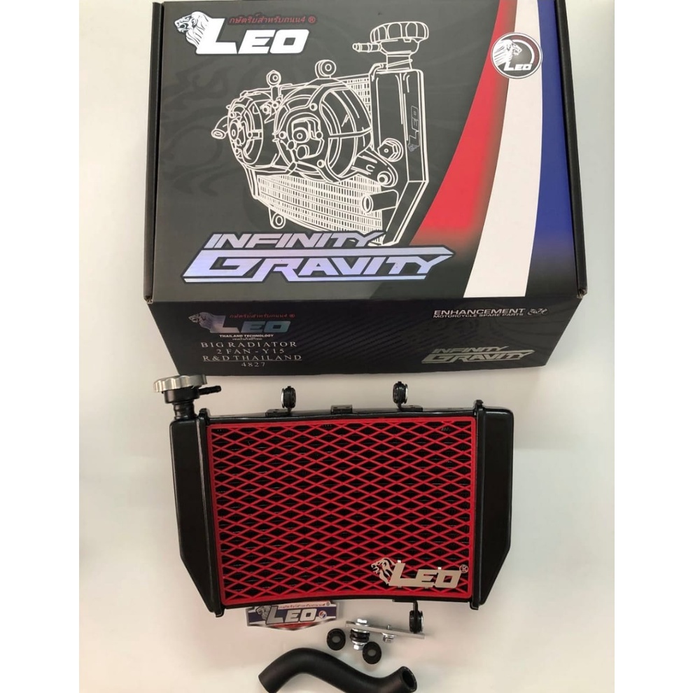 LEO RADIATOR RACING CURVE BIG BESAR DOUBLE 2 FAN RS150 RSX 150 & WATER ...