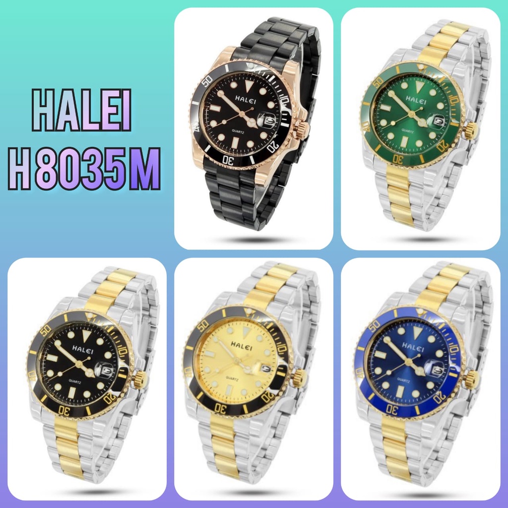 Jam Tangan Halei 8035 Lelaki Wanita Halei Watch 8035 Man Watch Woman ...