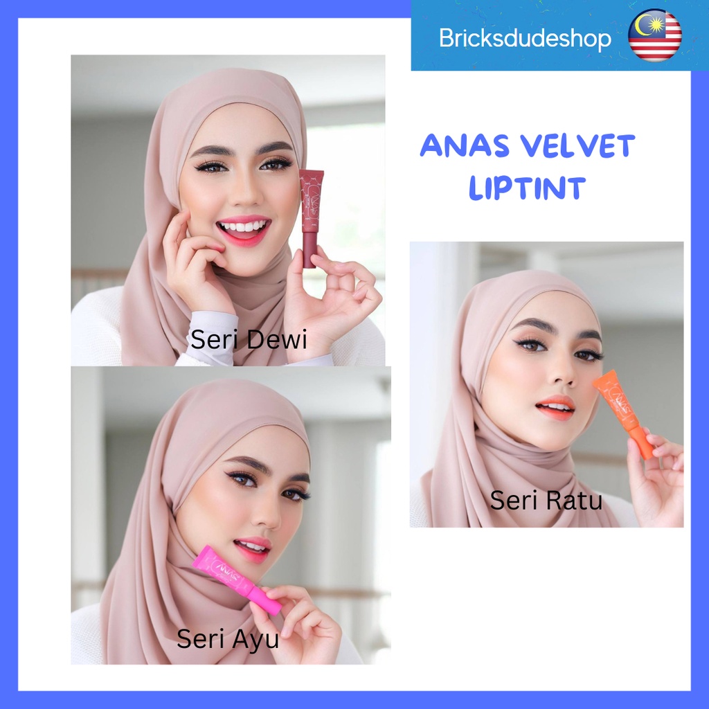 Anas Velvet Liptint 5ml lipstik lip serum seri dewi seri ayu seri ratu ...