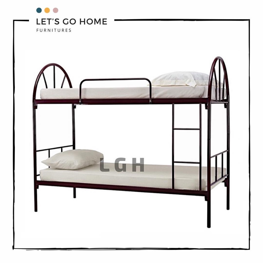 BLACK Double Decker Bed Frame | Double Decker Frame | Katil Double ...