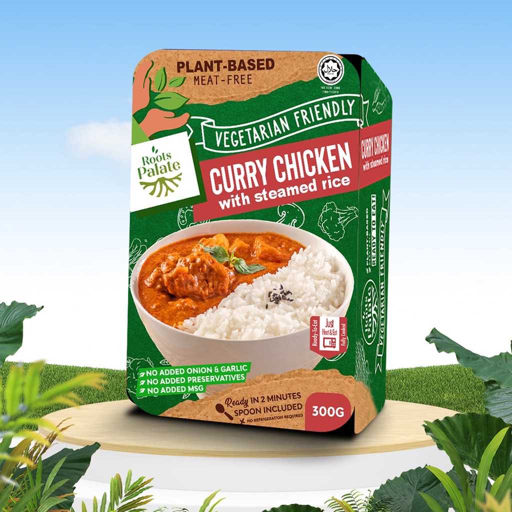 HALAL VEGETARIAN READY TO EAT Steamed Rice with Various Curries and ...