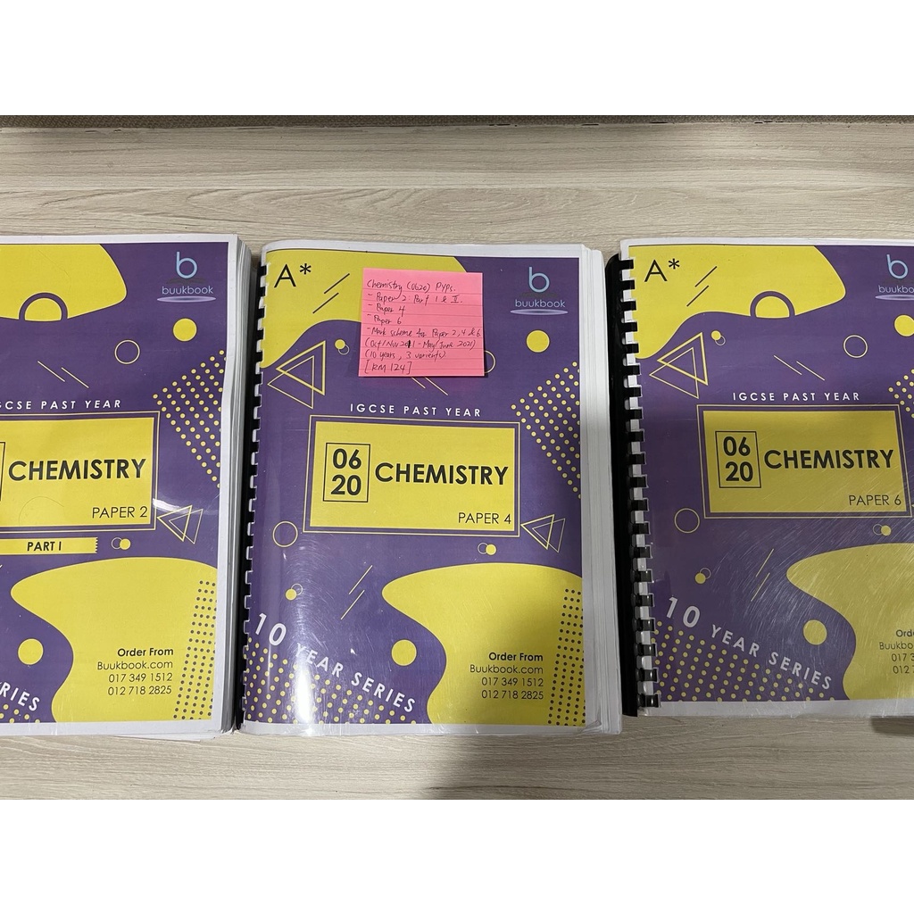 IGCSE Past Year Papers: Chemistry 0620 - 10 Years, 3 Variants (Oct/Nov ...