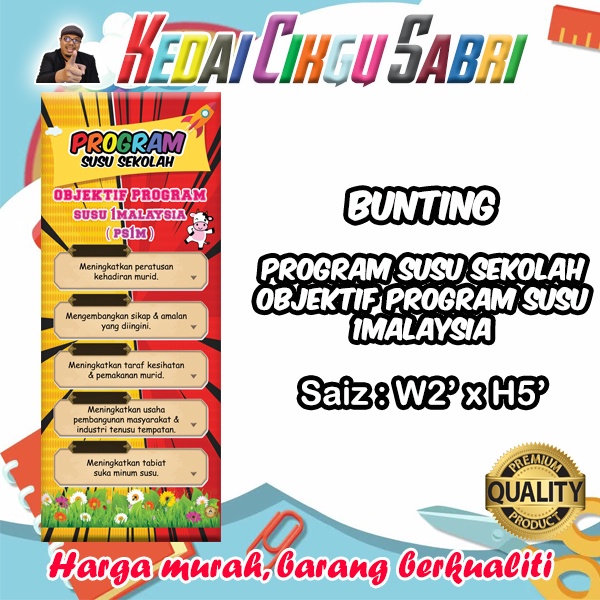 BUNTING PROGRAM SUSU SEKOLAH | Shopee Malaysia