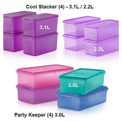 Tupperware Party Keeper (3.0L) /Cool Stacker Set (1.3L/2.2L/3.1L) / So ...