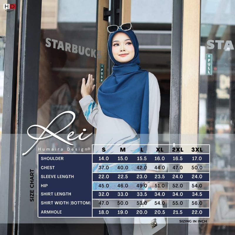 Tshirt Muslimah by Humaira Design Koleksi REI | Shopee Malaysia