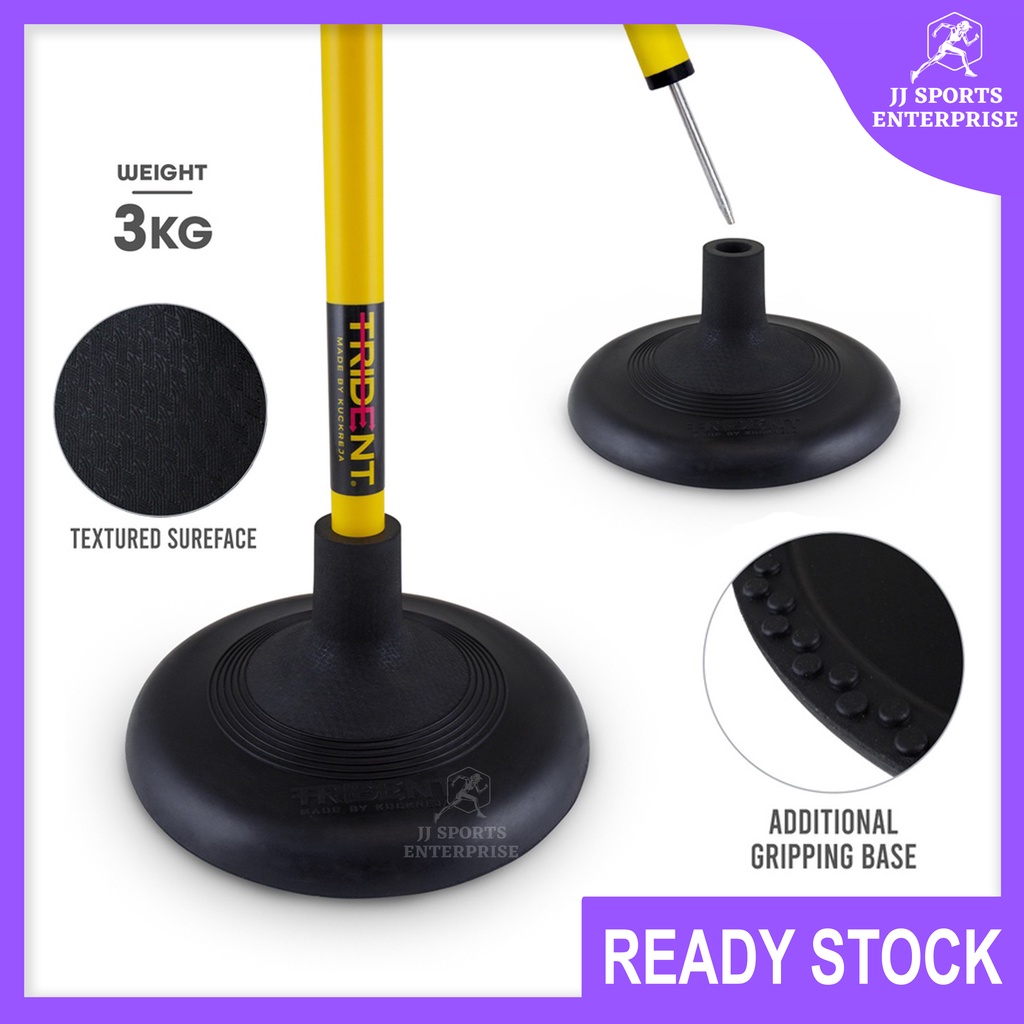 Trident Heavy Duty 32mm Slalom Pole Rubber Base (3kg) | Shopee Malaysia