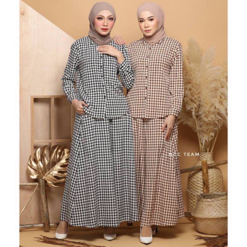 MUSLIMAH WEAR! ONE SET BUTTON BLOUSE & PALAZO OR SKIRT 🛍 CANTIK DAN ...