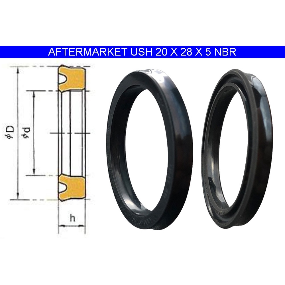 Aftermarket Hydraulic Seal - USH 20x28x5 NBR ( 20 x 28 x 5 ) Rod ...