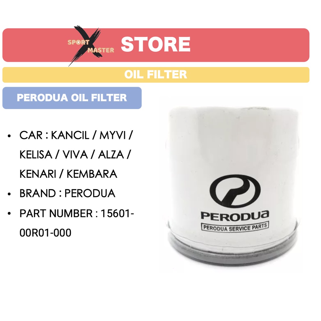 [ORIGINAL] PERODUA OIL FILTER - Myvi / Alza / Viva / Kenari / kelisa ...