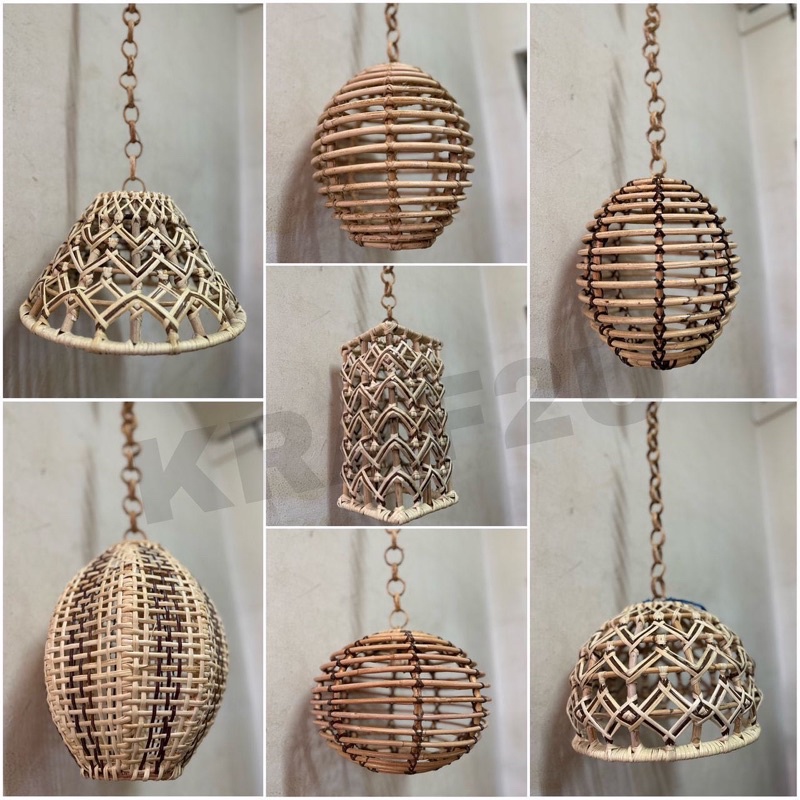 Lampshade Rotan / Kap Lampu Rotan / Tempat Lampu Rotan / Rattan Lamp ...