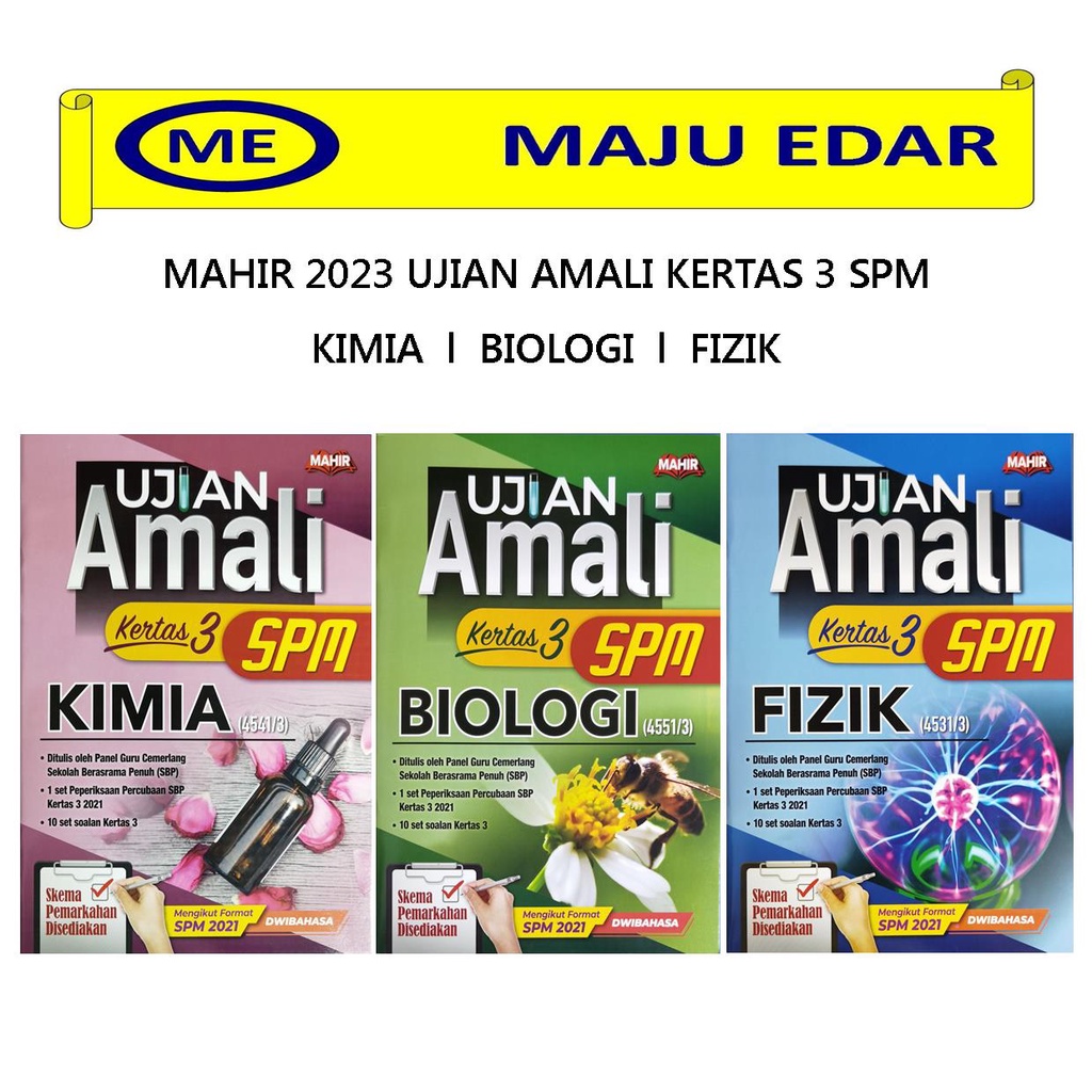 MAHIR 2023 UJIAN AMALI KERTAS 3 SPM (BIOLOGI/FIZIK/KIMIA) DWIBAHASA | Shopee Malaysia