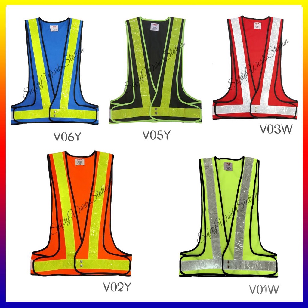 SAFETY VEST V SERIES - MULTI COLOUR | Shopee Malaysia