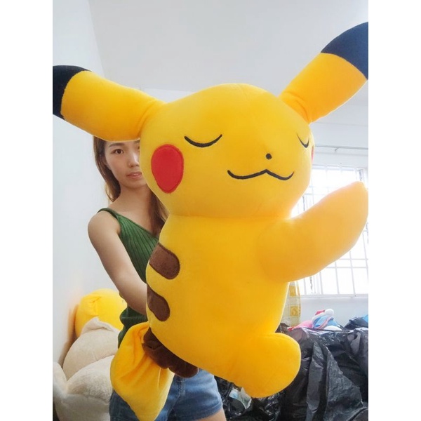 60cm 趴款皮卡丘娃娃公仔玩偶 pikachu pokemon softoy plushie patung | Shopee Malaysia