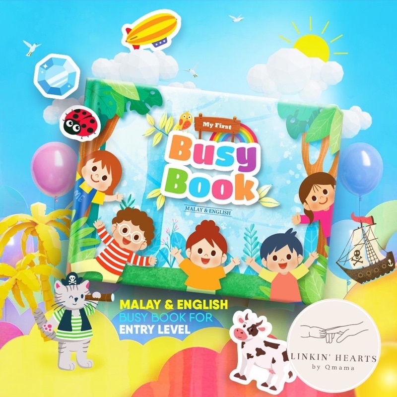 My first busy book| children learning book| early learning | Shopee ...