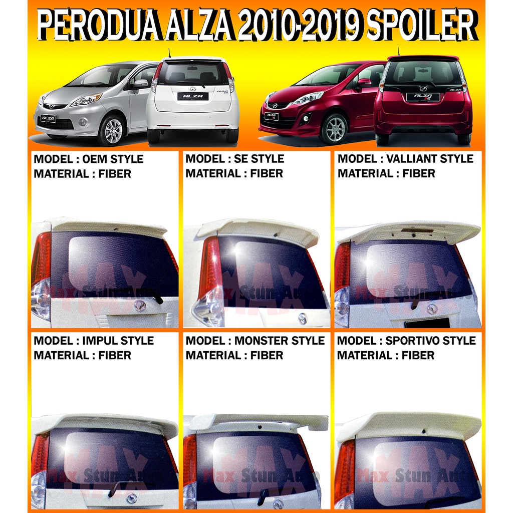PERODUA ALZA FACELIFT ALZA 2010-2019 REAR TRUNK SPOILER ALZA SPOILER ...