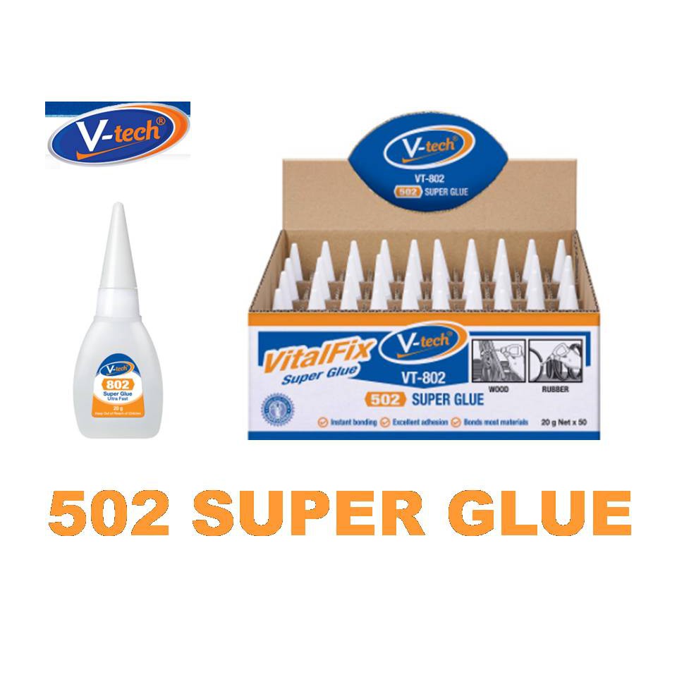 V-TECH VTECH SUPER GLUE 502 ELEPHANT GLUE GUM GAJAH 3 SAAT GUM 3 ...