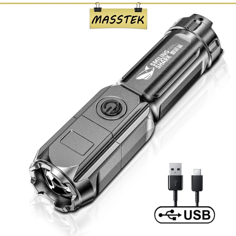 MASSTEK @Johor Fishing Torch Light XPE LED Light USB Charge Powerful ...