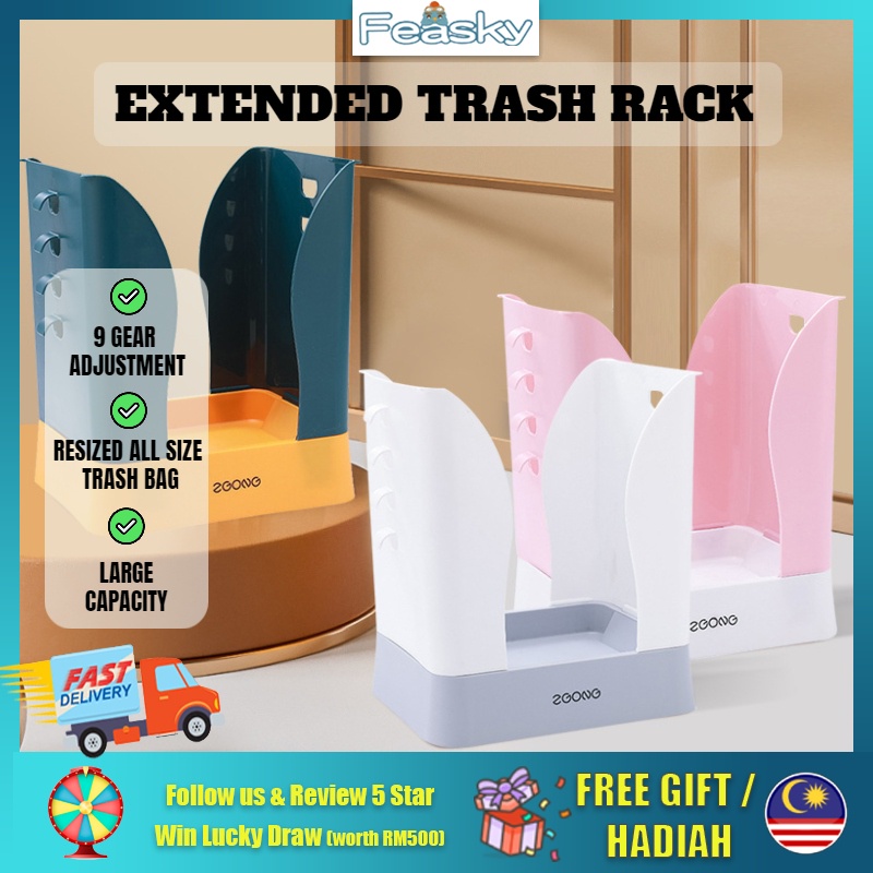 Extended Trash Rack Multifunctional Kitchen Rubbish Bin Expandable ...