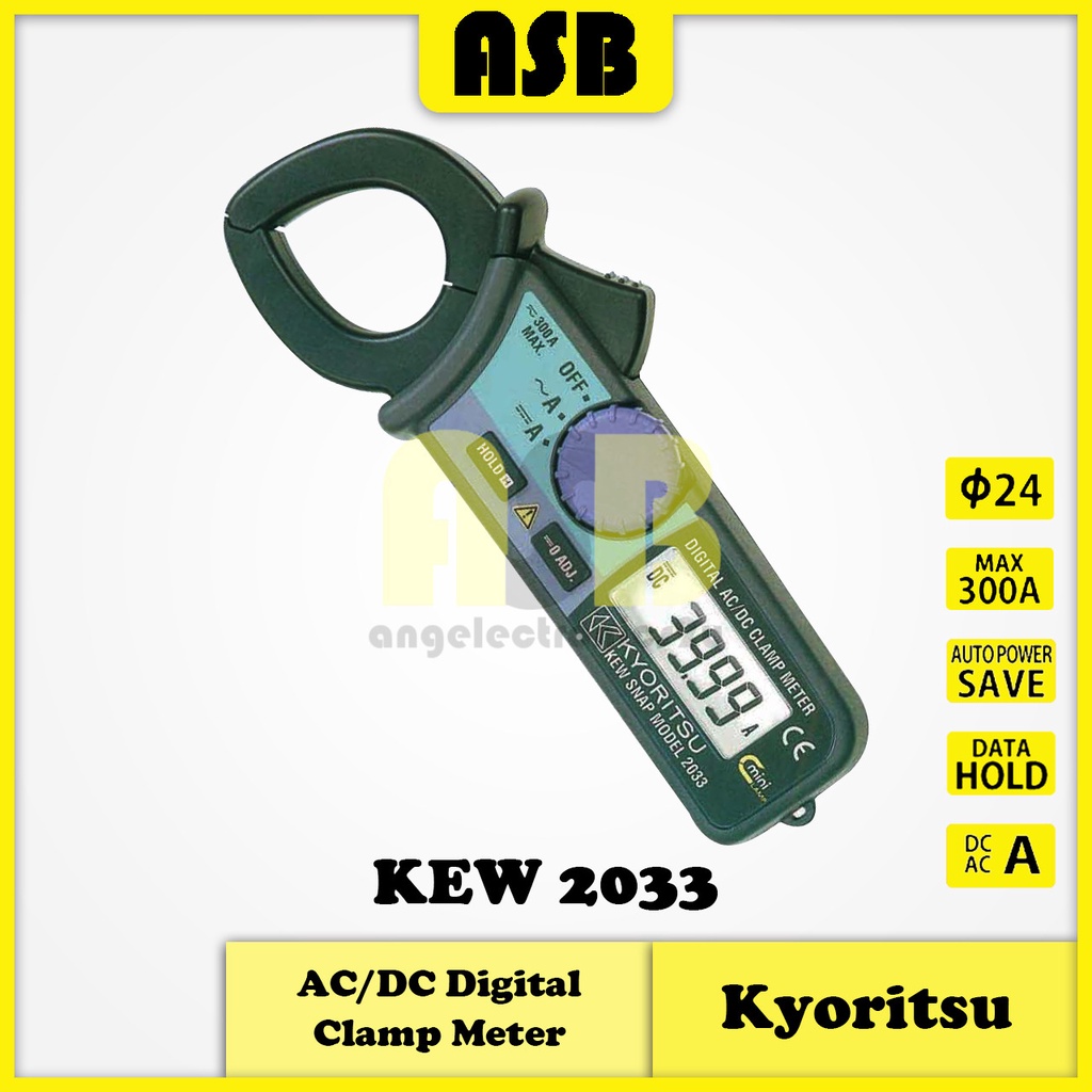 (1pc) Kyoritsu KEW 2033 AC / DC Digital Clamp Meter ( 362007024 ...