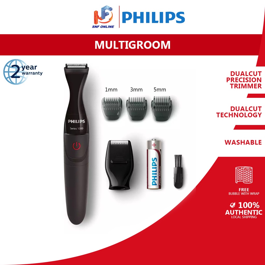 Philips Multigroom Series 1000 Ultra Precise Beard Styler MG1100 ...