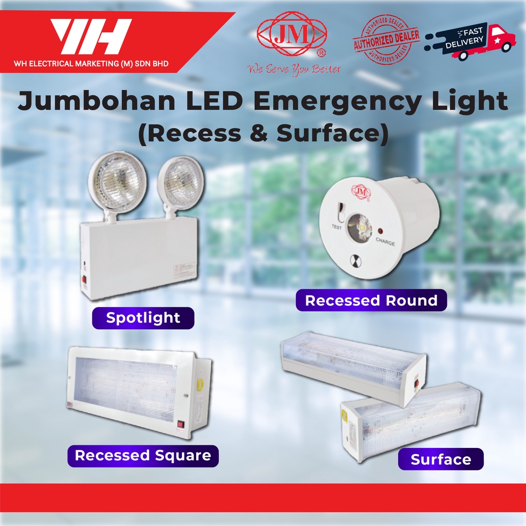 Jumbohan LED Emergency Light (Recess & Surface) | Shopee Malaysia