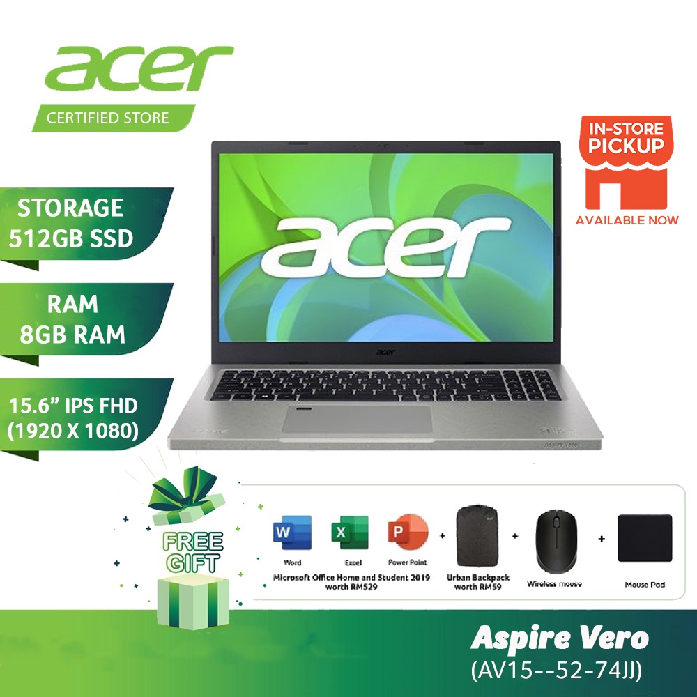 Acer Aspire Vero AV15-52 Price in Malaysia & Specs - RM3299 | TechNave