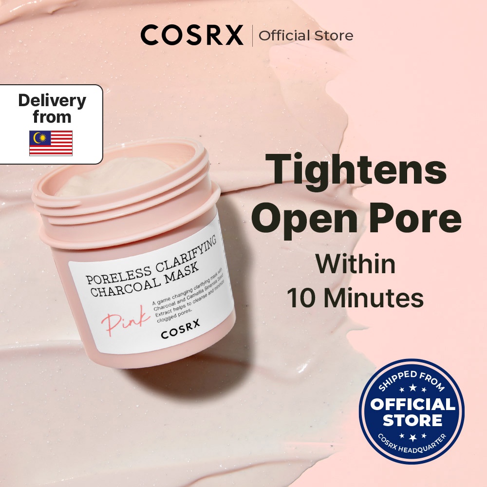 [COSRX OFFICIAL] Poreless Clarifying Charcoal Mask Pink 110g | Shopee ...