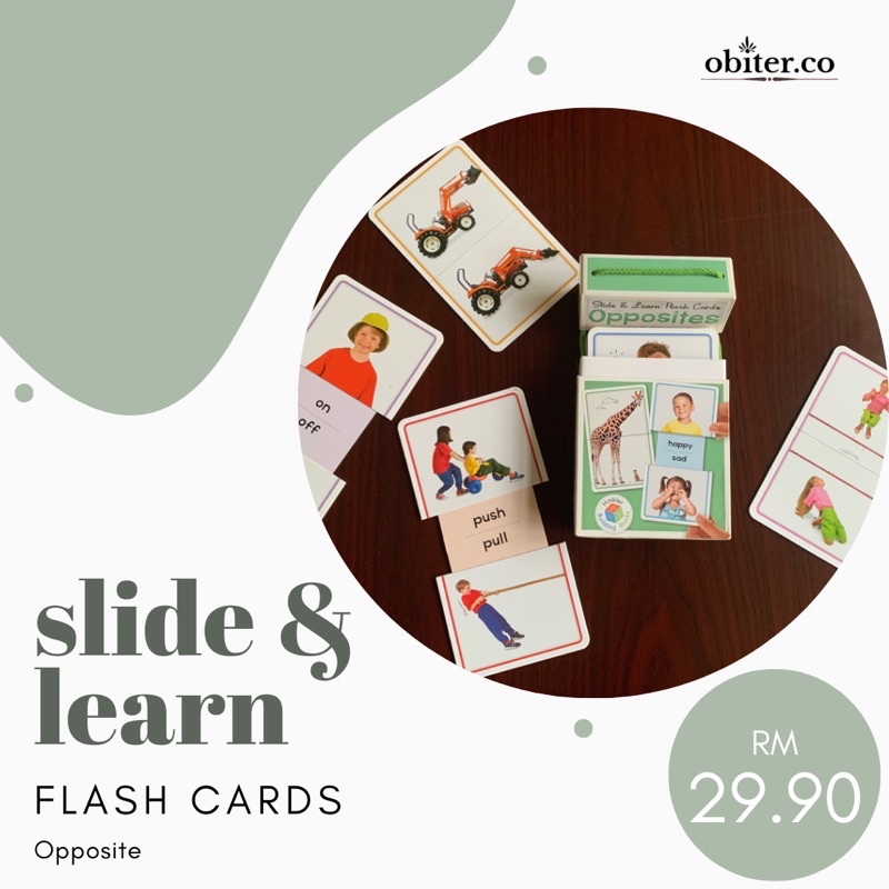 Slide & Learn Flash Cards (Opposite) | Shopee Malaysia