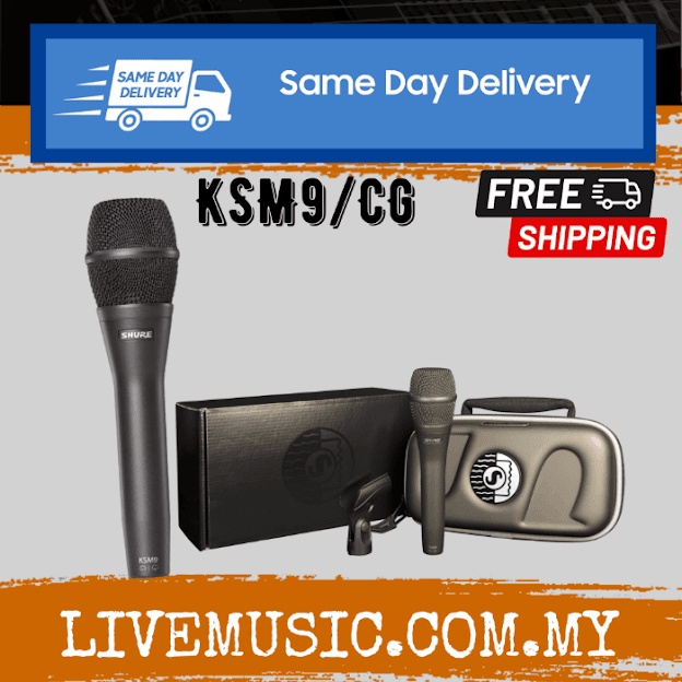 Shure KSM9/CG Handheld Condenser Microphone - Charcoal Gray ( KSM9-CG ...