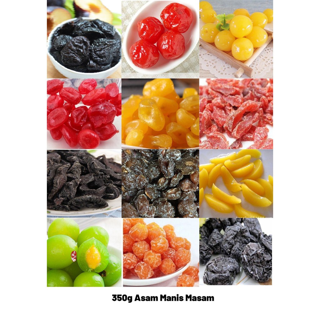 300g Aneka Asam-asam [Asam Li Merah/ Asam Limau/Isi Potong Merah/Kana ...