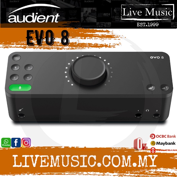 Audient EVO 8 USB 2.0 Audio Interface ( EVO8 / EVO-8 ) | Shopee Malaysia