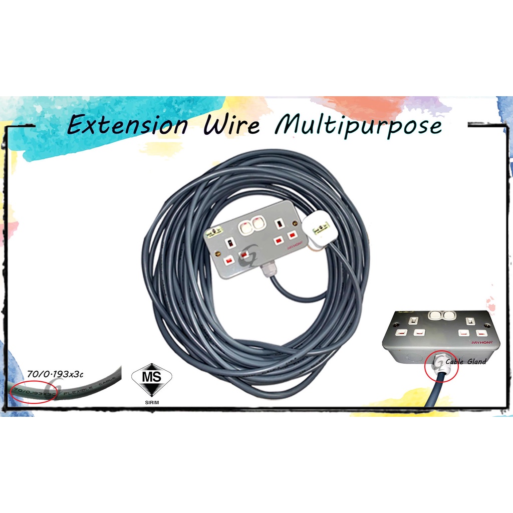 Heavy Duty Extension Metal Clad Extension Trailing Socket Extension ...