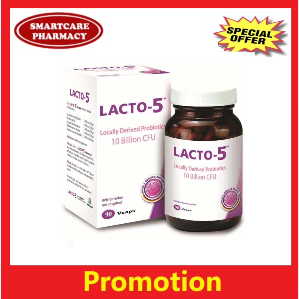 LACTO-5 PROBIOTICS 10 BILLION CFU (90's) | Shopee Malaysia