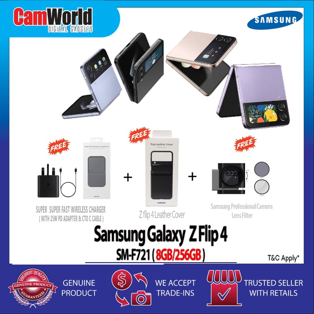Samsung Galaxy Z Flip4 / Flip 4 5G (SM-F721) ( 8GB+256GB ) With EP ...