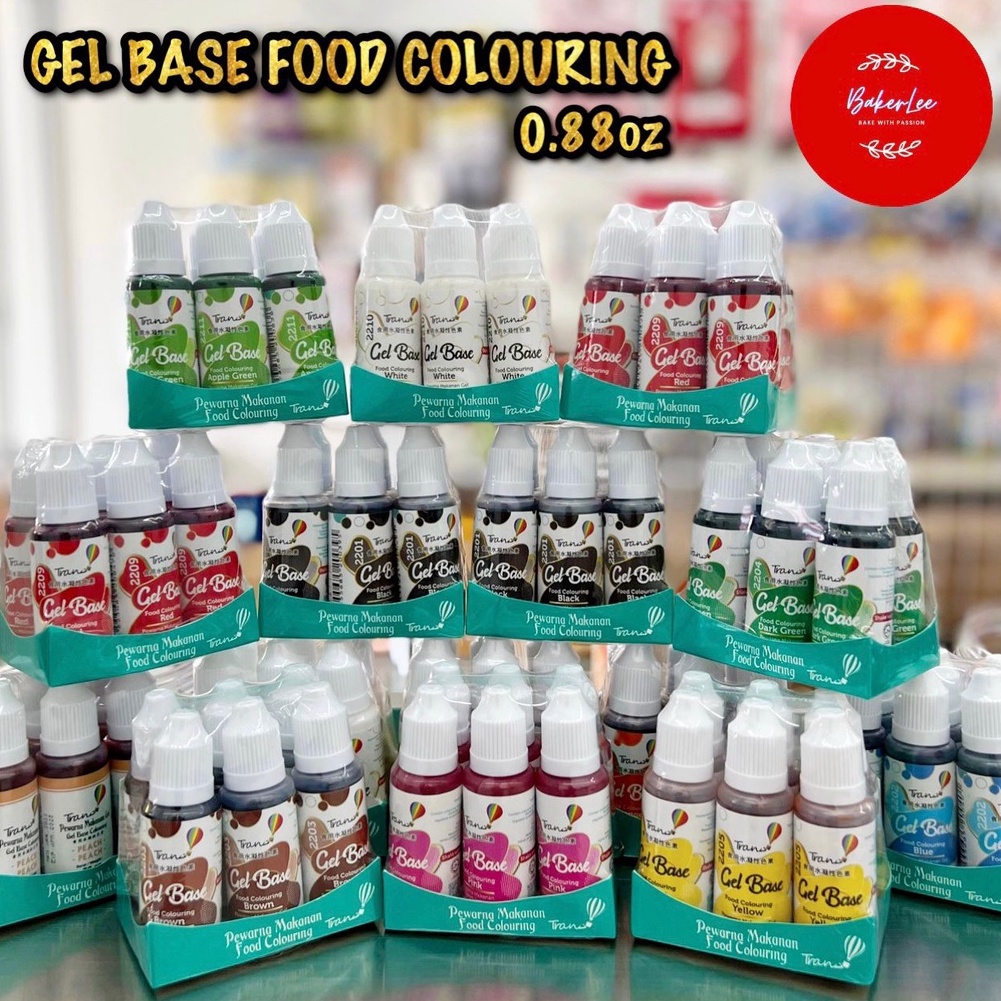TRANS GEL BASE FOOD COLOURING 0.88OZ PEWARNA MAKANAN 食品色素【HALAL ...