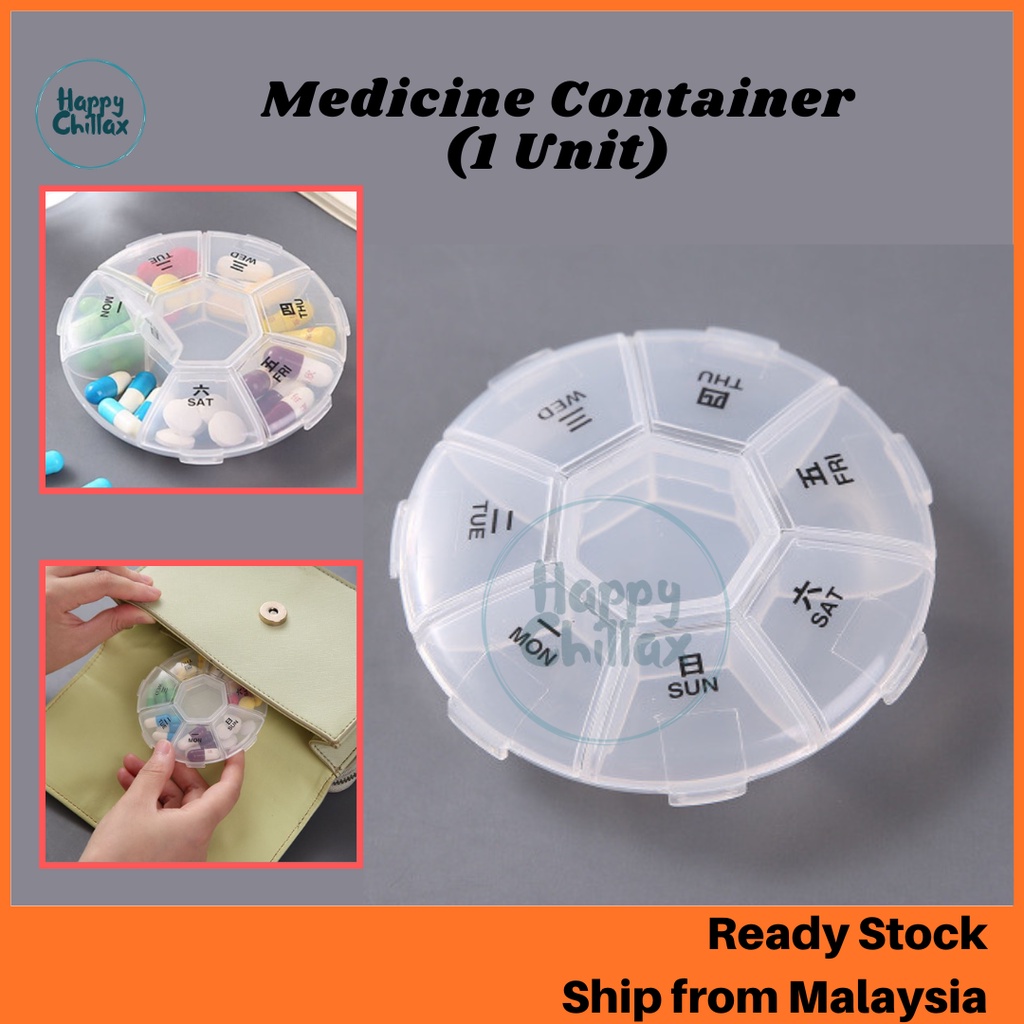 Medicine Pills 1 Week 7 Days Container Box Pill Caddy (1 Unit) | Shopee ...