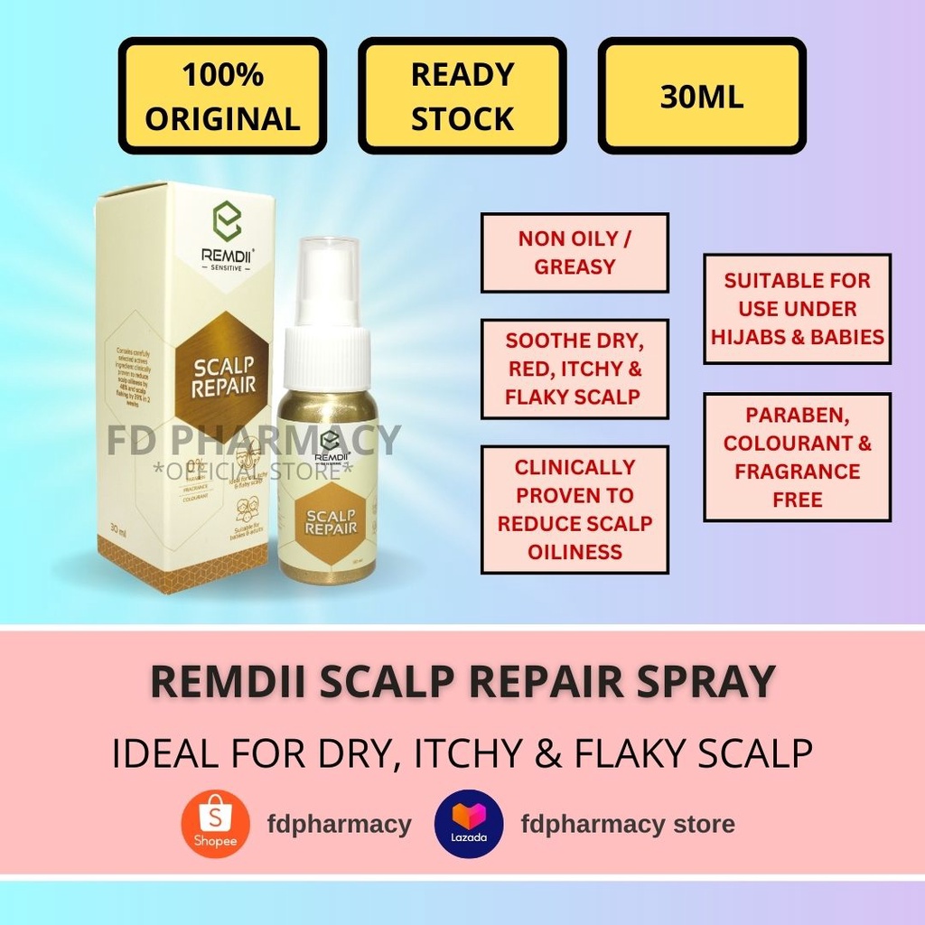 [READY STOCK] REMDII SCALP REPAIR 30ML (SPRAY) CRADLE CAP / FLAKY SCALP ...