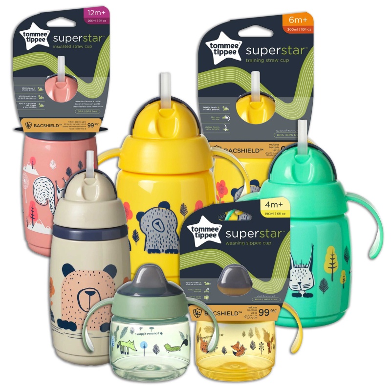 Tommee Tippee Superstar Weaning Sippee Cup/Insulated Straw Cup (4m+,6m ...