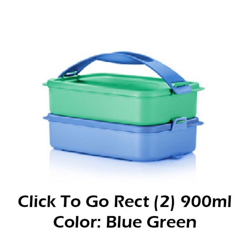 Tupperware Click To Go 900ml (Blue&Green) | Shopee Malaysia