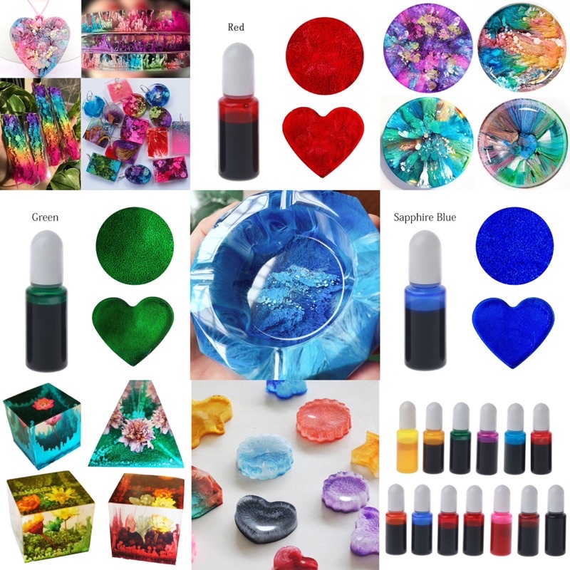 Alcohol Ink Set Epoxy Resin Pigment 3D Art Color, Highly Concentrated ...