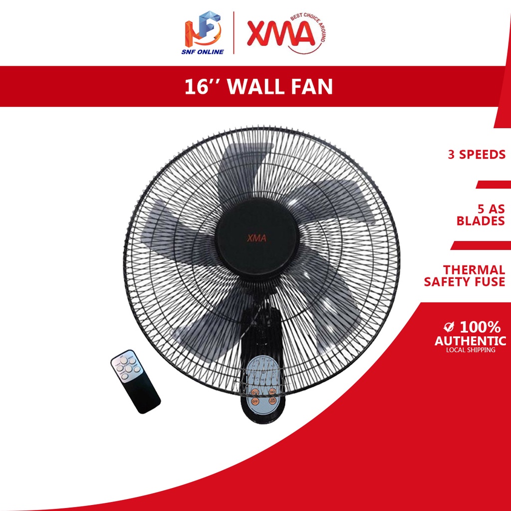 XMA Wall Fan Series with Remote (16") XMA-16RWF | Shopee Malaysia