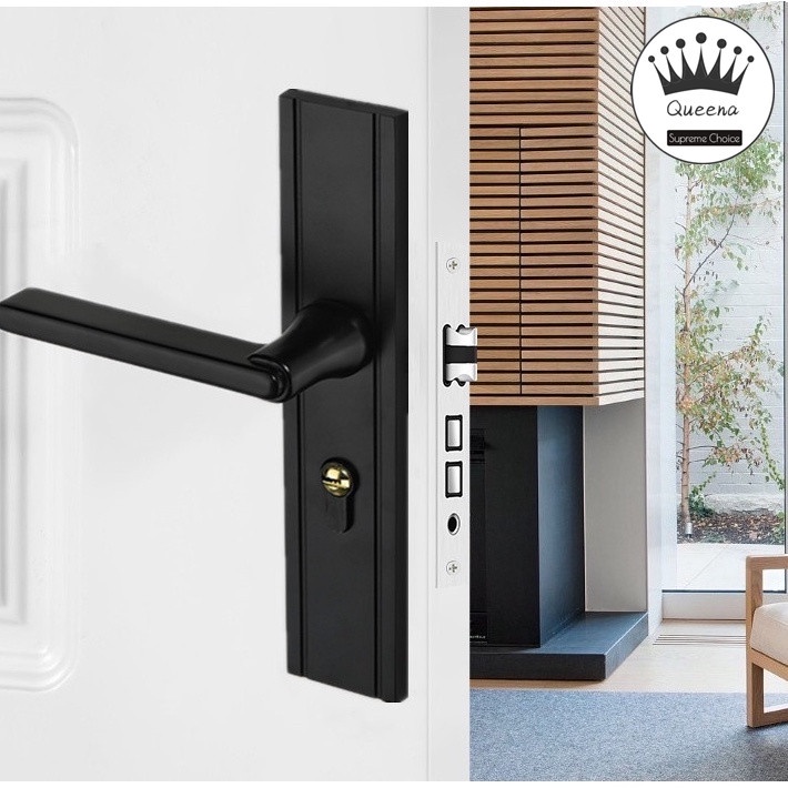 Indoor Door Lock Lever Type Doorknob Lockset Aluminum Solid Handle ...