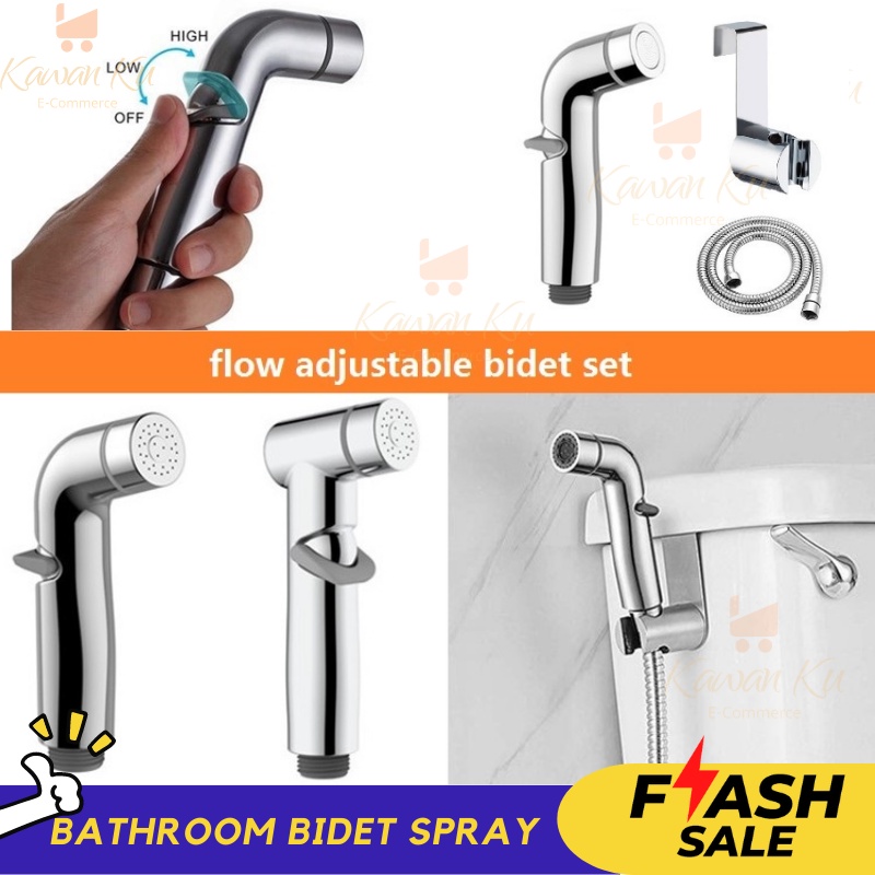 Flow Adjustable Shattaf Bidet Sprayer Healthy Faucet ABS Handheld Spray ...