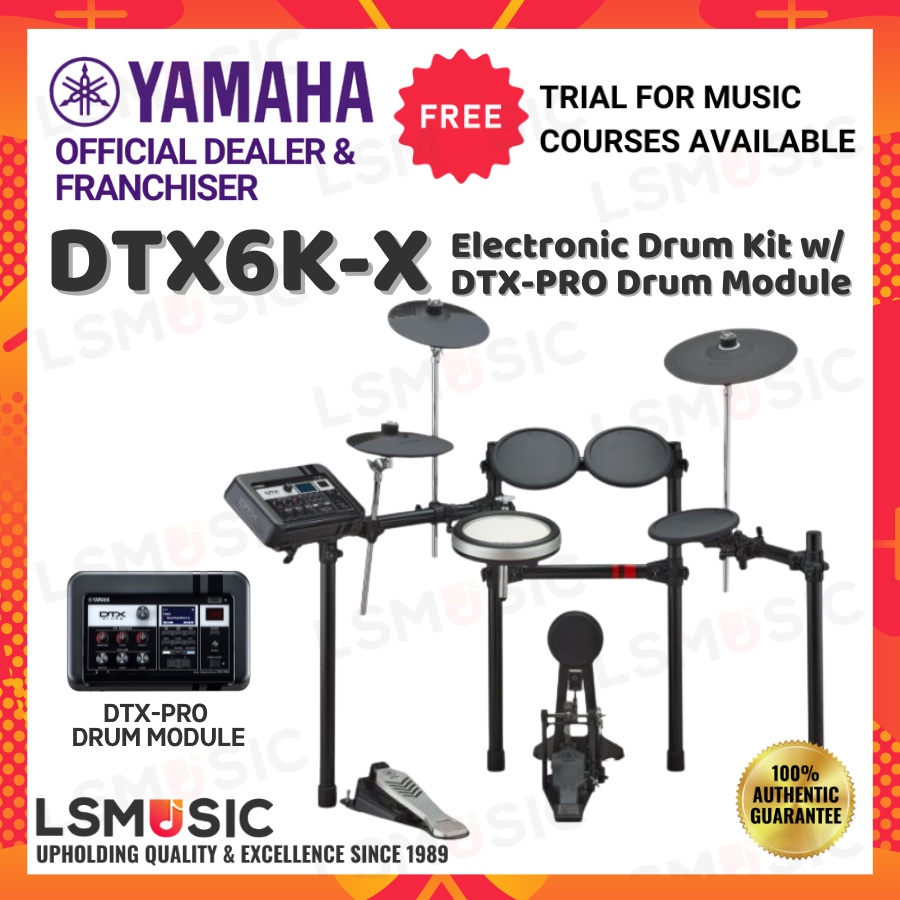 Yamaha DTX6K-X Electronic Drum Kit w DTX-PRO Drum Module Yamaha Digital ...