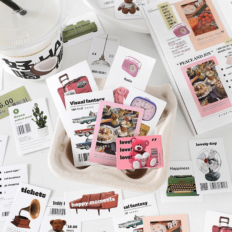 Aesthetic Ins Style Journaling Magazine Deco Sticker Pack (40pcs ...
