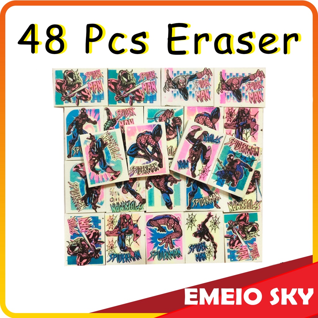 Anime Marvel Spiderman Pokemon Collection Vintage Ancient Eraser ...