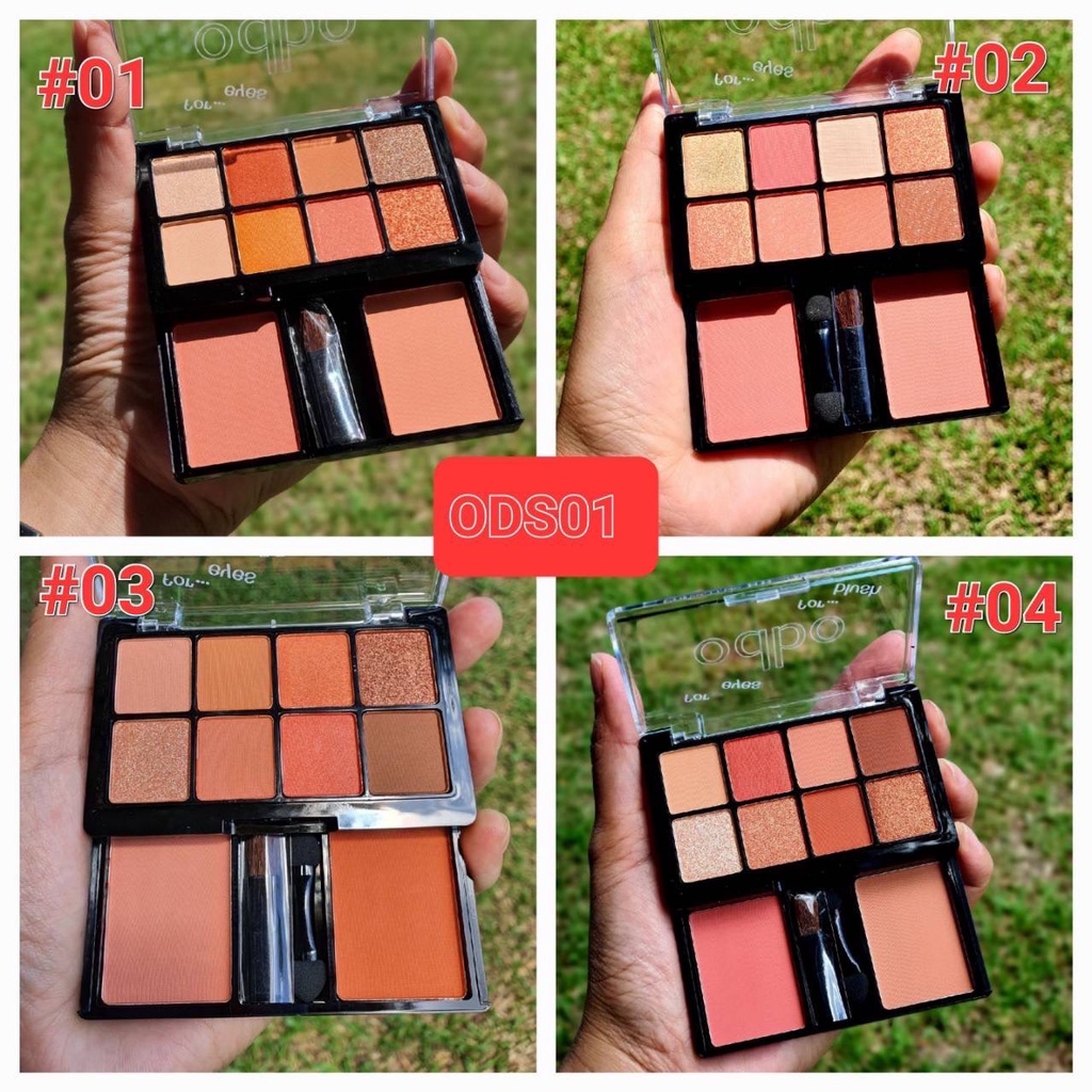 odbo Makeup Palette With Eyeshadow Brush + Blush 20g ODS01 | Shopee Malaysia