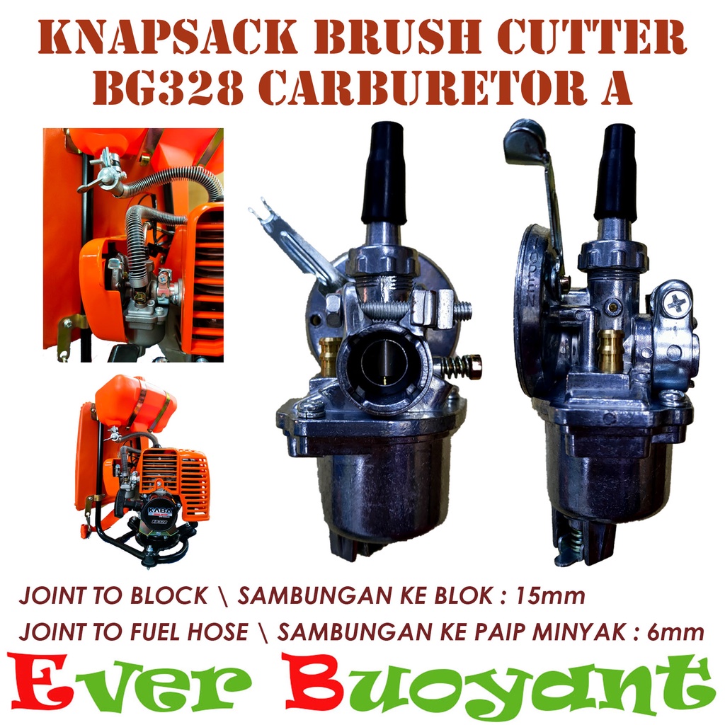 BG328 KNAPSACK BRUSH CUTTER CARBURETOR A \ KARBURATOR MESIN RUMPUT ...
