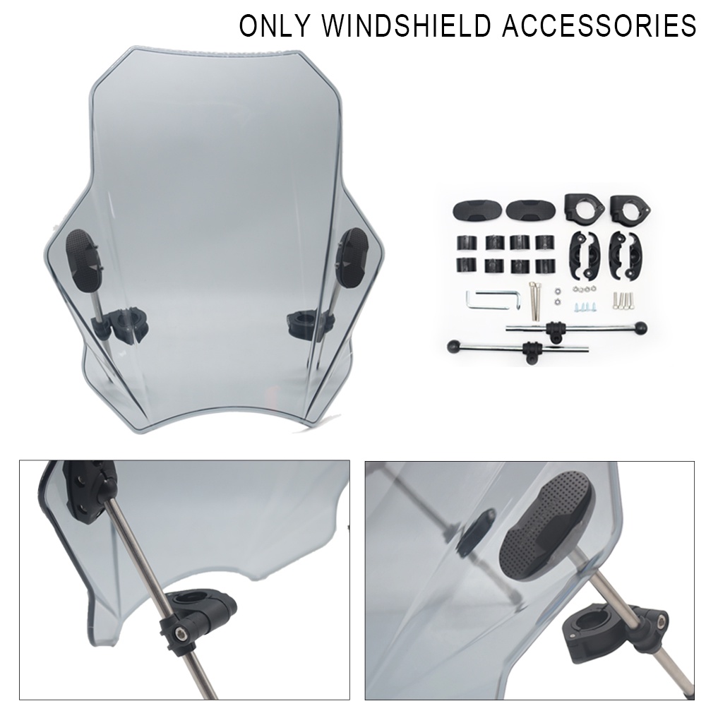 Universal Motorcycle Windscreen Windshield Covers Screen Smoke Lens ...