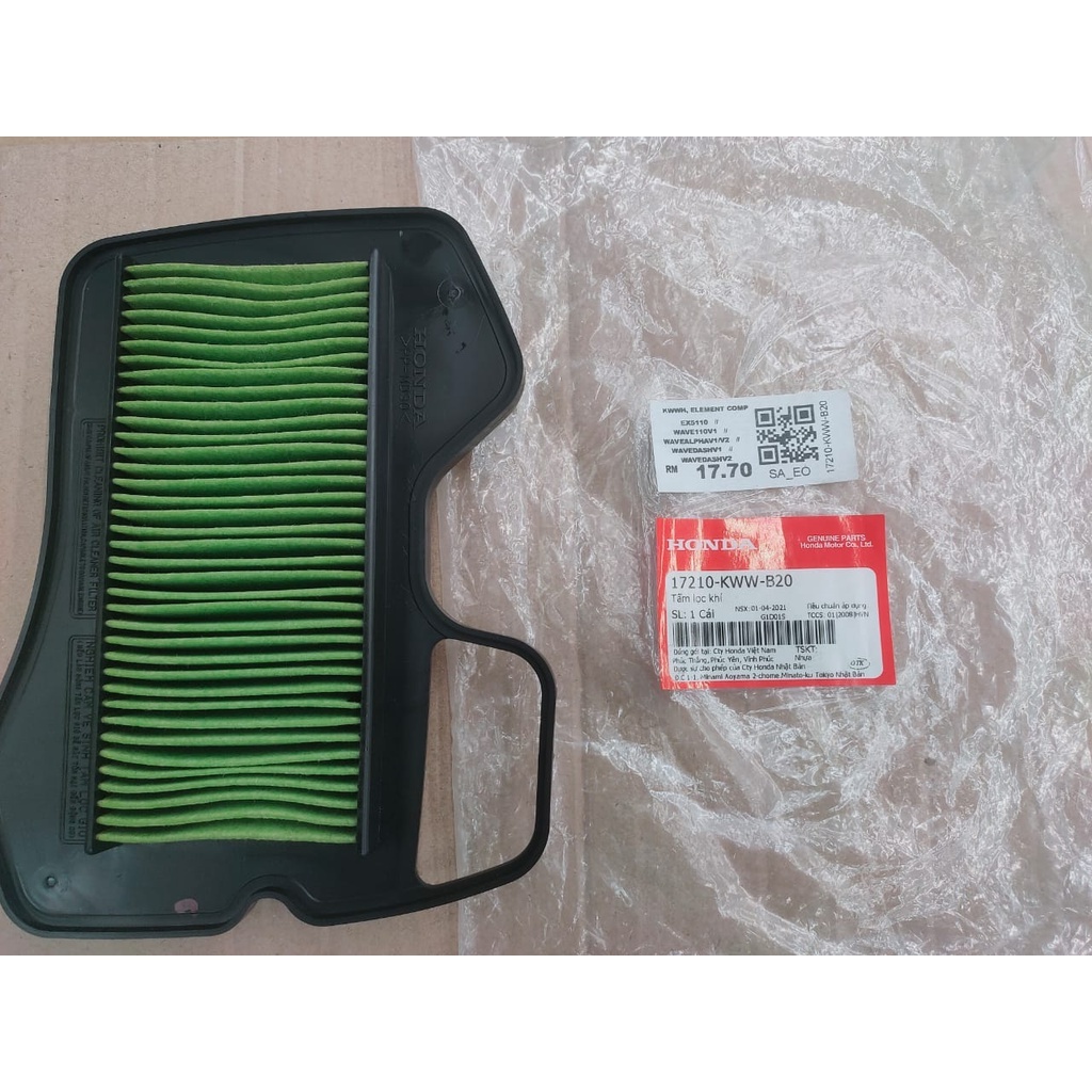 100% Original Air Filter For Honda EX5, Wave110, Wave Alpha110 V1/V2 ...